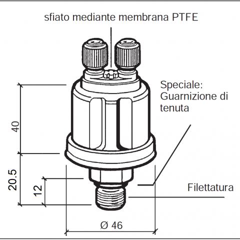VDO Sensore di Pressione a Poli isolati 0-10 Bar – M12x1.5 360-081-032-053C | L'altraranda