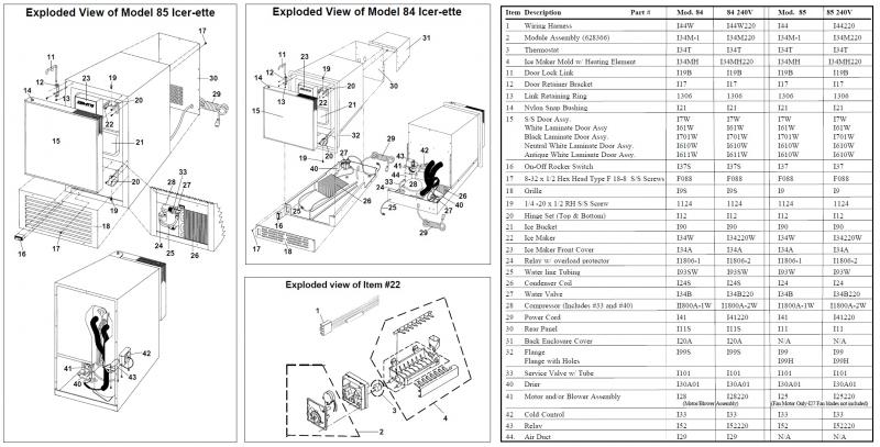 RARITAN® - Ricambi fabbricatori di ghiaccio ICER-ETTE™ | L'altraranda