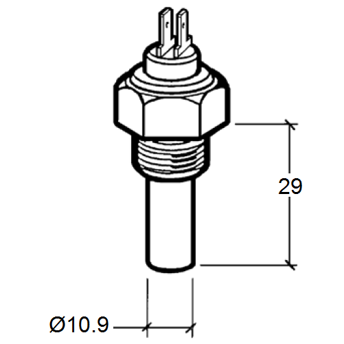 VDO - Sensore di temperatura Doppia stazione 120°C - 1/4"-18NPTF 2 Poli isolati 325-805-003-001C ...